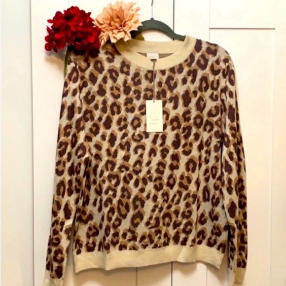 a new day | Sweaters | Leopard Print Crew Neck Sweatshirt Sweater A New ...